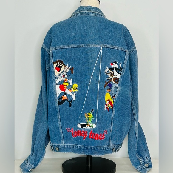 Warner Bros. | Jackets & Coats | Vintage Warner Bros Looney Tunes Denim ...